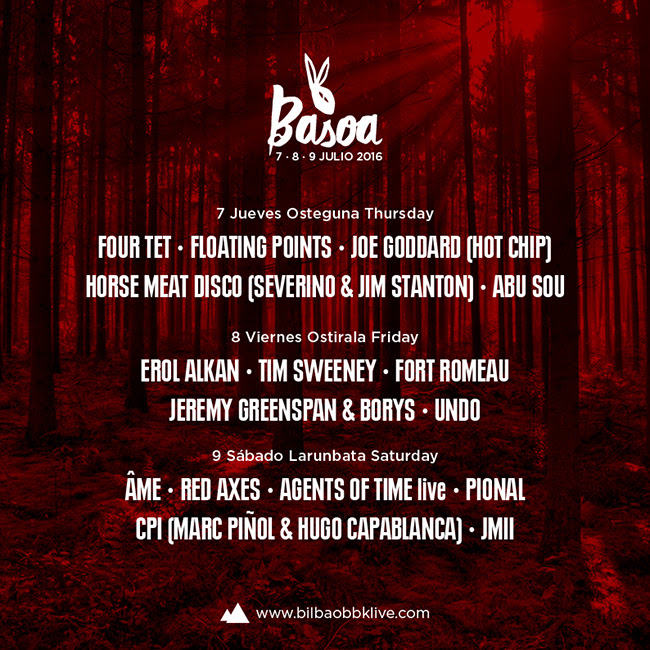 Bilbao BBK Live presenta Basoa: 16 djs en plena naturaleza